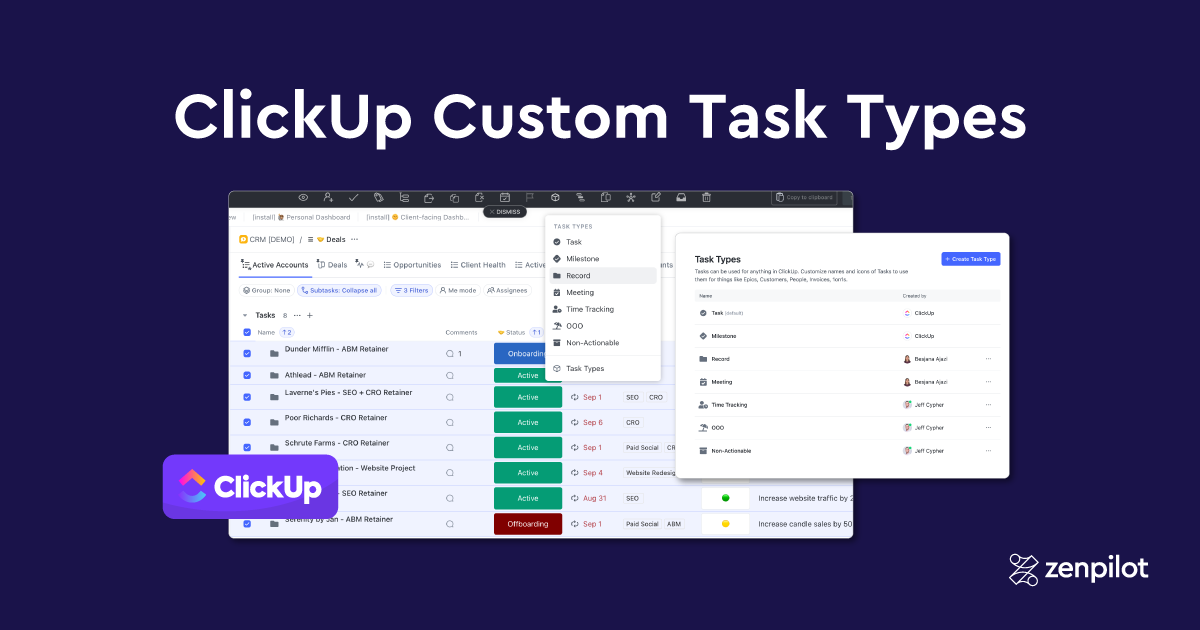 How To Best Use Clickups Custom Task Types